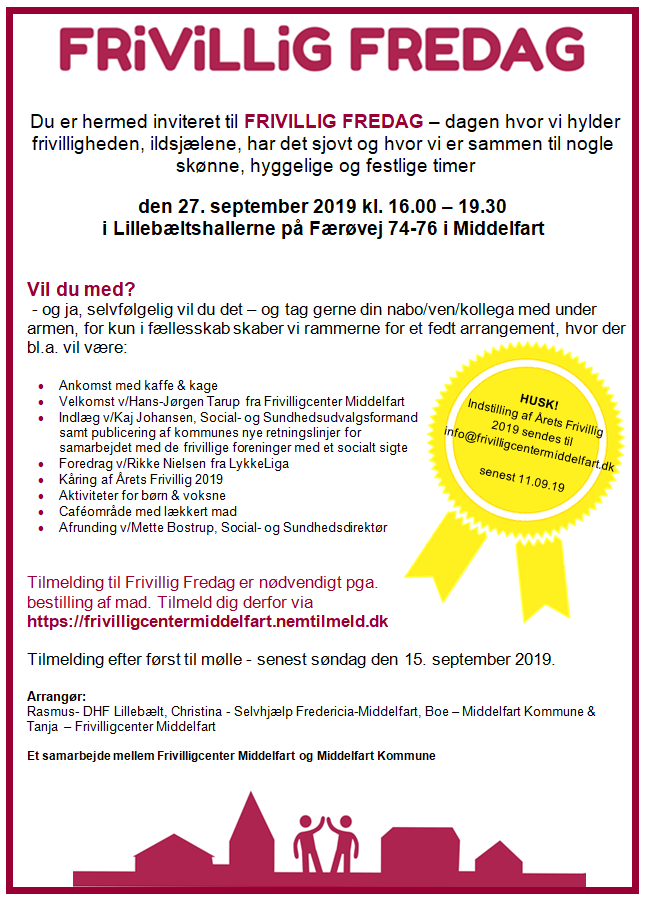 Invitation til Frivillig Fredag | Frivilligcenter Middelfart